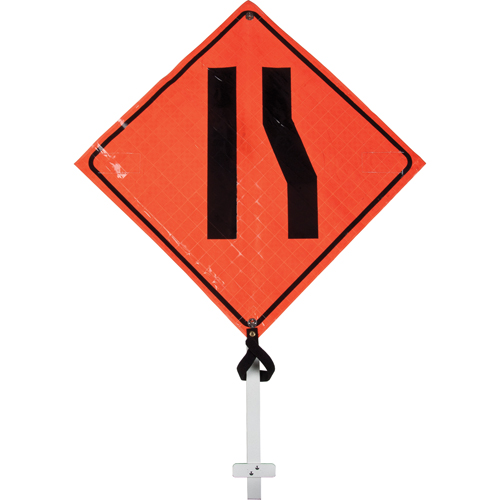 SIGNEL Narrow Road Pole Sign, 24" x 24", Vinyl, Pictogram | Chandler Sales