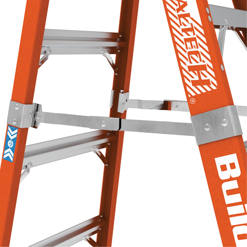 Metaltech BuildMan® Step Ladder, 8', Fibreglass, 375 lbs. Capacity ...