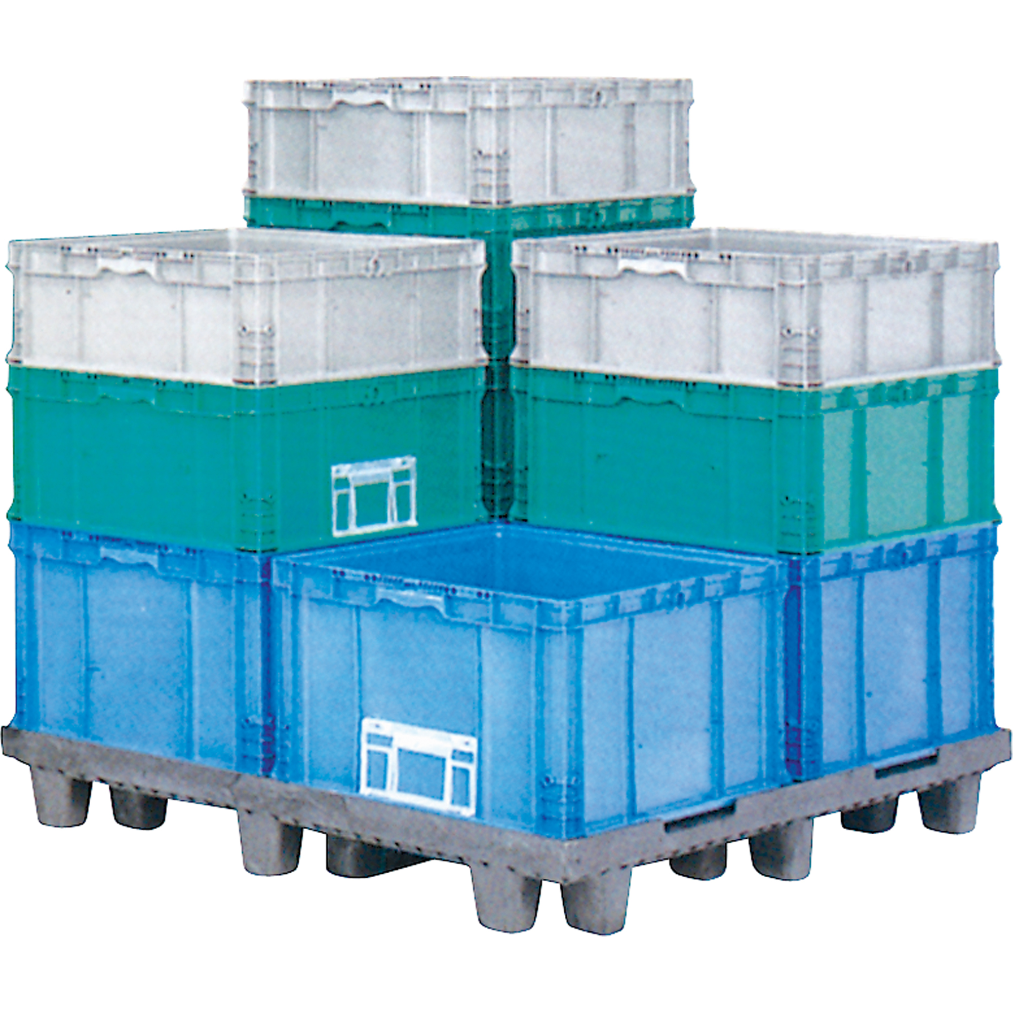 Orbis StakPak Plus 4845 System Containers, 7.4" W x 12" D x 5" H, Royal ...