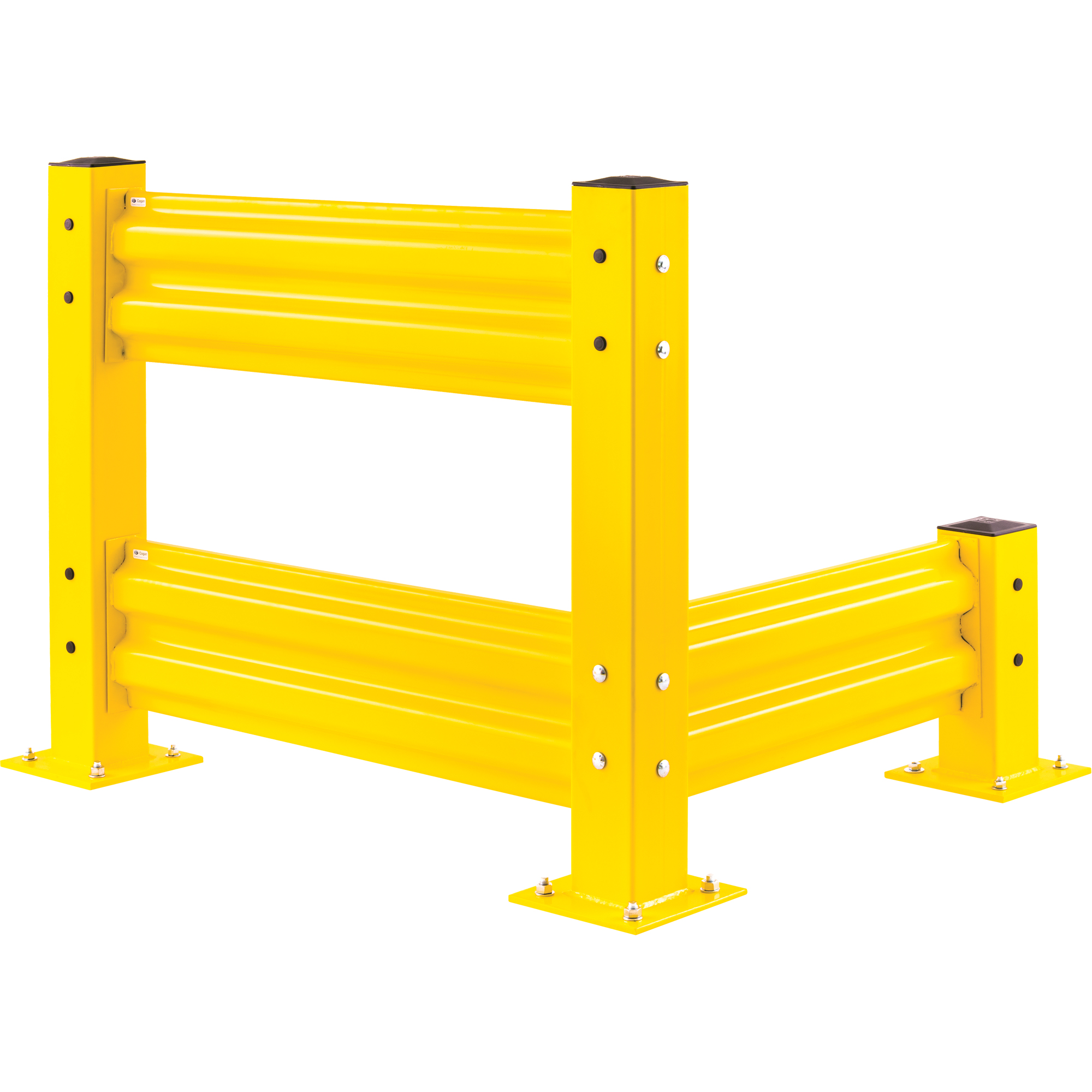 Cogan Industrial Safety Guard Rail, Steel, 115" L x 12" H, Safety ...