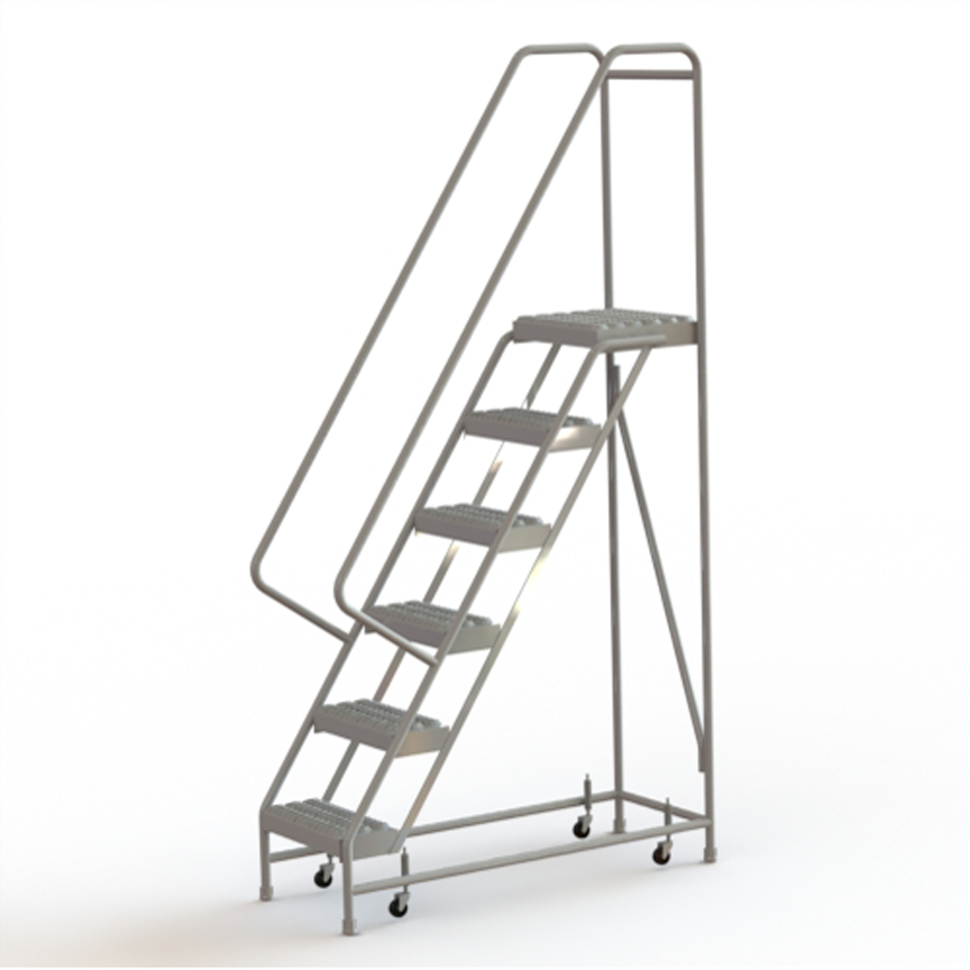 Tri-Arc Manufacturing Rolling Ladder, 6 Steps, 16" Step Width, 60 ...